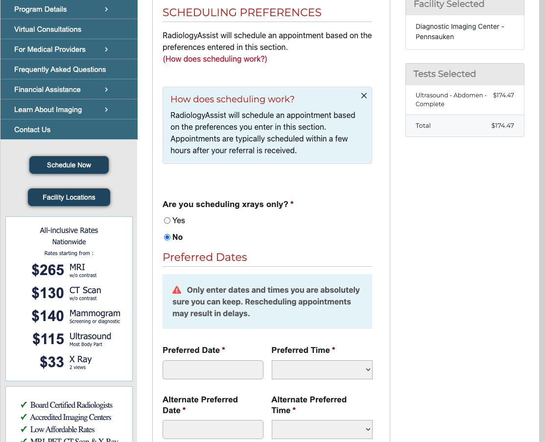 How to Register for Imaging Services through Radiology Assist – Vitable ...
